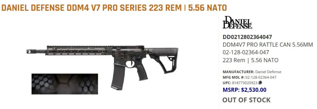 Daniel Defense DDM4 V7 Pro Series 223 Rem | 5.56 NATO 0923 – Gun ...