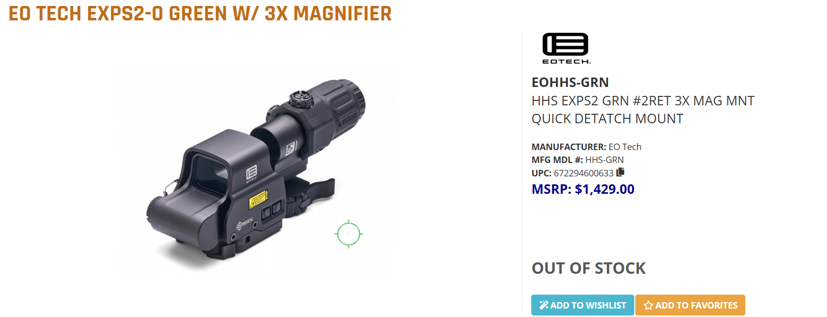 EOTech EXPS2-0 Green w/ 3x Magnifier 0633 – Gun Reviews – Gun Dealer