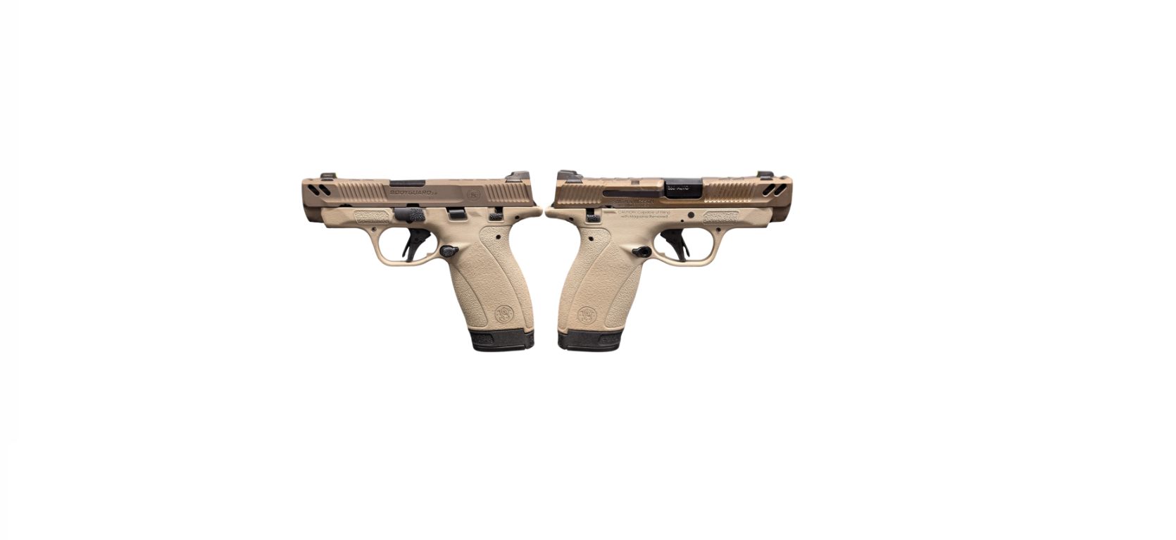 SMITH & WESSON PC BODYGUARD 2.0 CARRY COMP TWO TONE TAN 380ACP PISTOL 3 ...